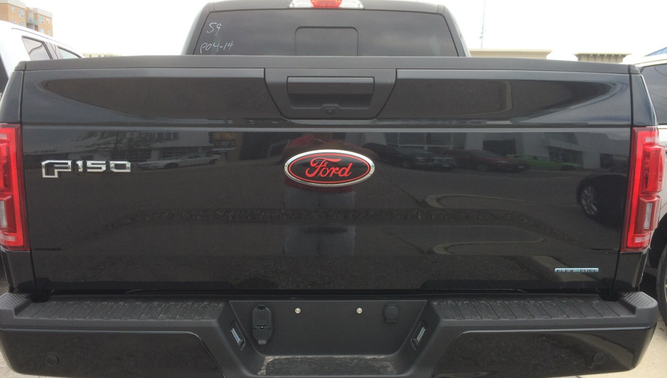 ford oval emblem BLACK RED STICKER / DECALS OVERLAYS For 2018-23 F150 ...