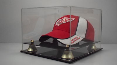 Baseball cap display case 85% UV filtering acrylic two-tier black ...