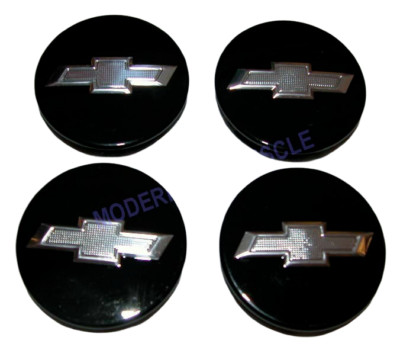 Black W/ Silver Bowtie Wheel Center Caps 10-15 Camaro +More New Genuine ...