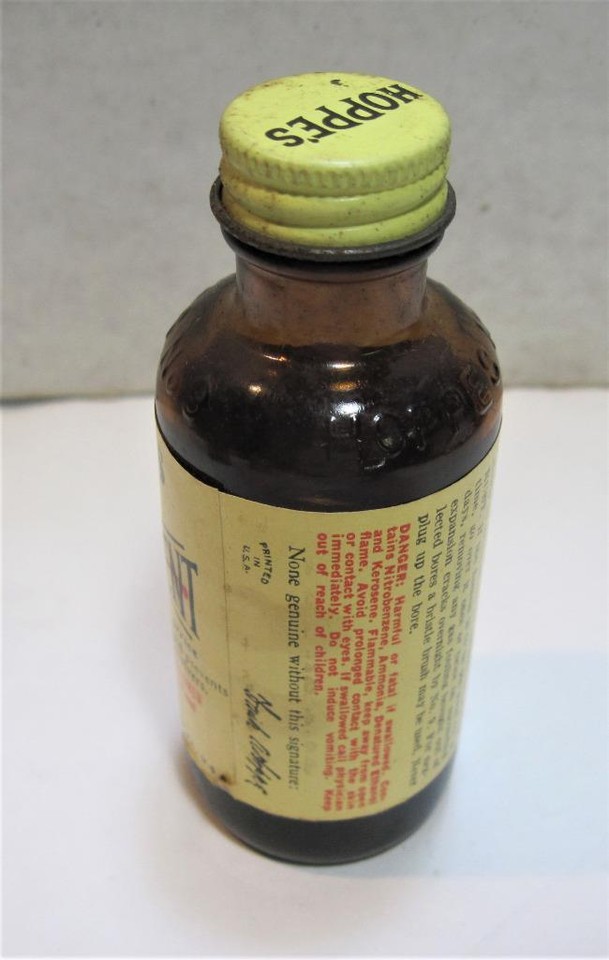 Vintage Hoppe's Nitro Powder Solvent No.9 2oz Bottle w Original Box ...