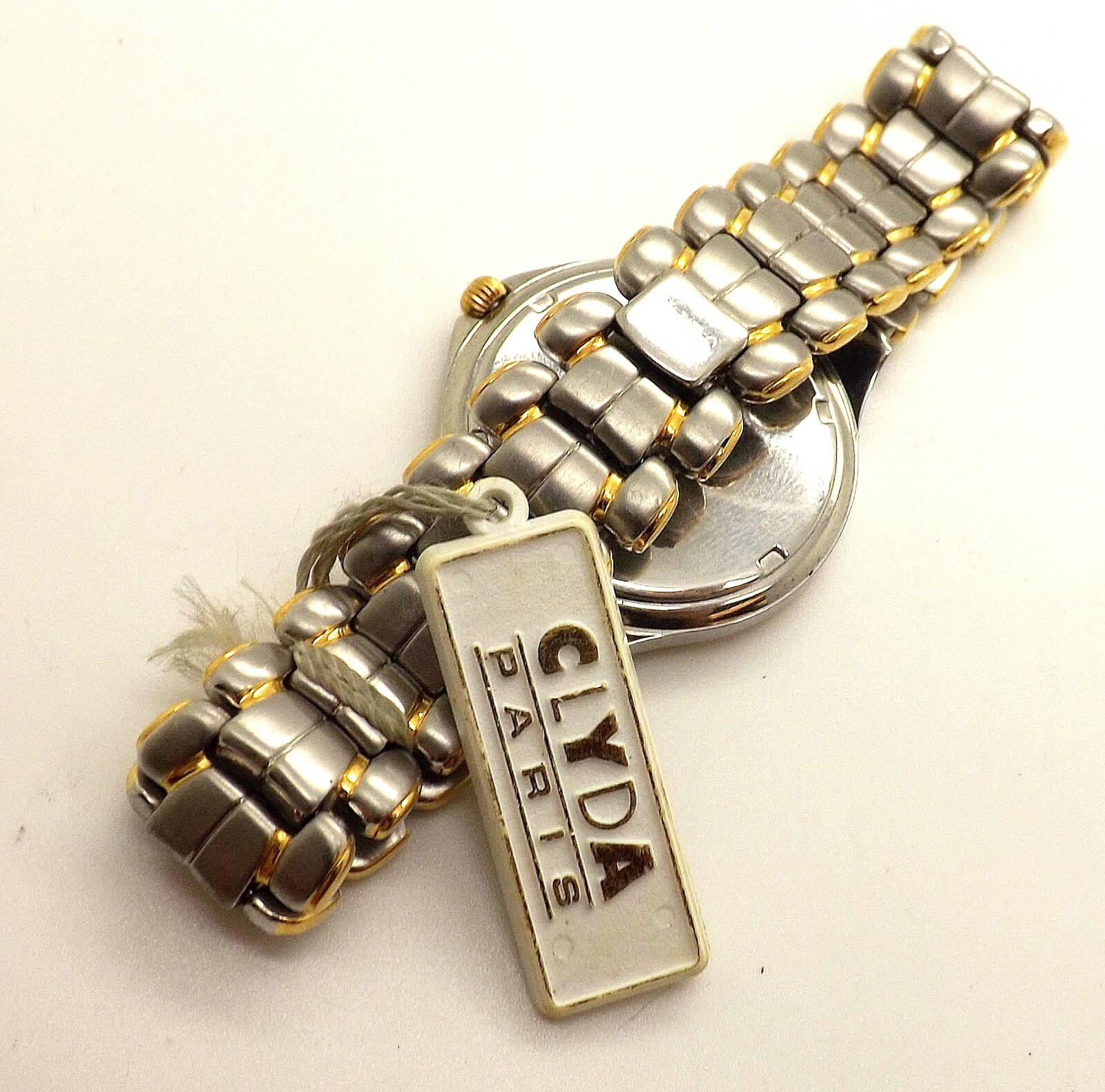 Clyda of Paris 18k Gold Plated & Stainless Steel Men's Dress Swiss ...