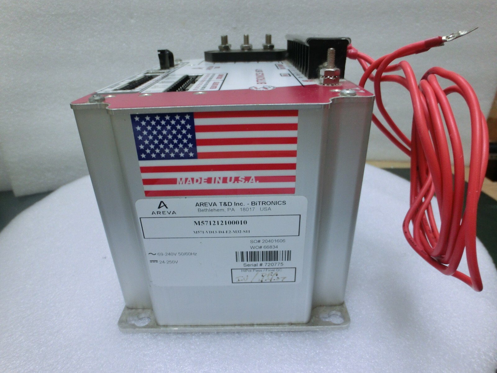 Areva Bitronics M571212100010 M571-VD13-D4-E2-M32-S11,69-240V~,DC24 ...
