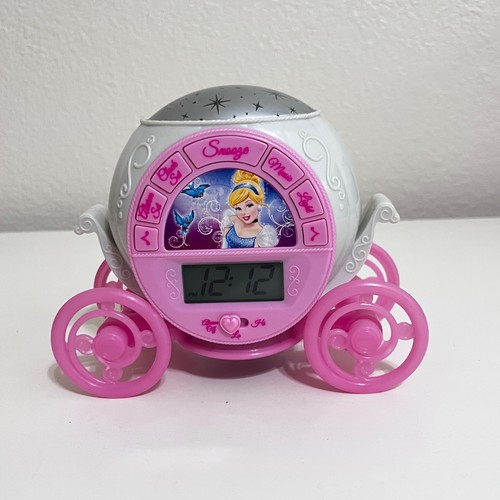 Disney Princess Cinderella Carriage Magical Projection Alarm Clock ...