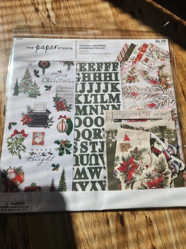 The Paper Studio Vintage Christmas 12x12 Scrapbook Pages Kit | eBay