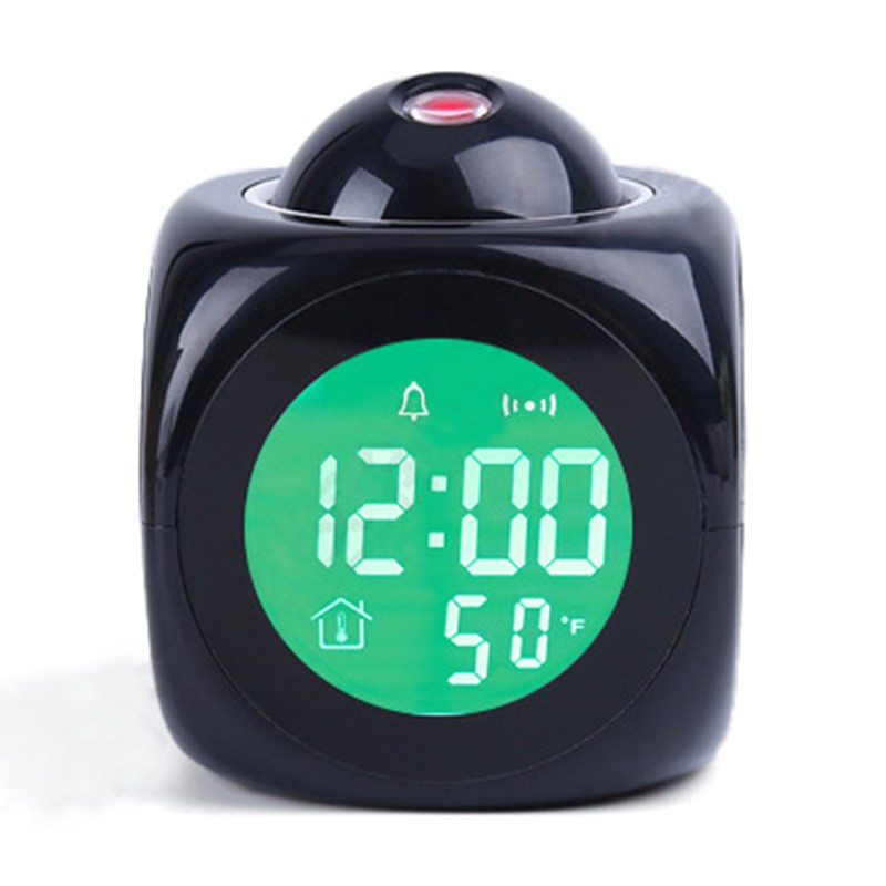 LED Projection Alarm Clock Digital LCD Display Voice Talking Weather ...