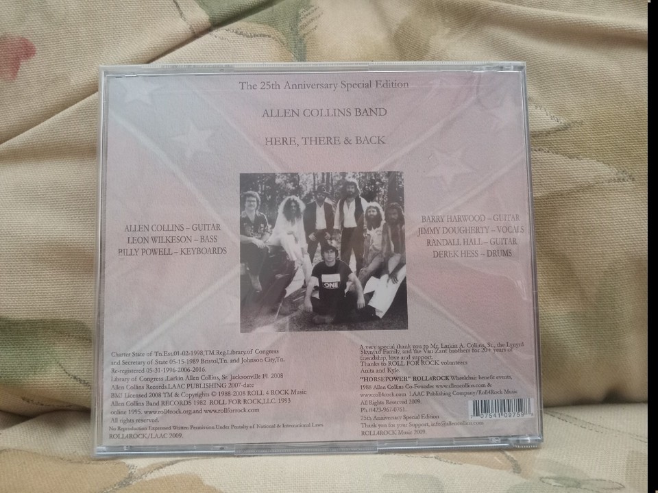 Lynyrd Skynyrd Allen Collins Band Here There & Back CD 25th Anniversary ...