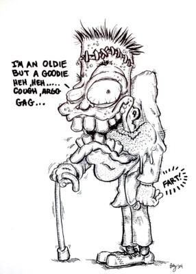 Original Weird comic art by Bez OOAK signed Pen and Ink Hand Drawn Ed ...