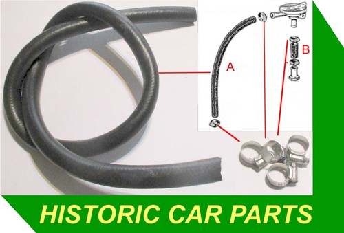 HOSE & CLIPS for ENGINE BREATHER VALVE on AUSTIN MINI COOPER S 1275 ...