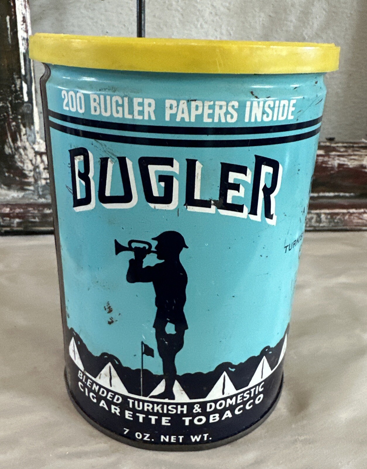 Vintage Patina Bugler Cigarette Tobacco Empty Tin W/Lid Made in ...