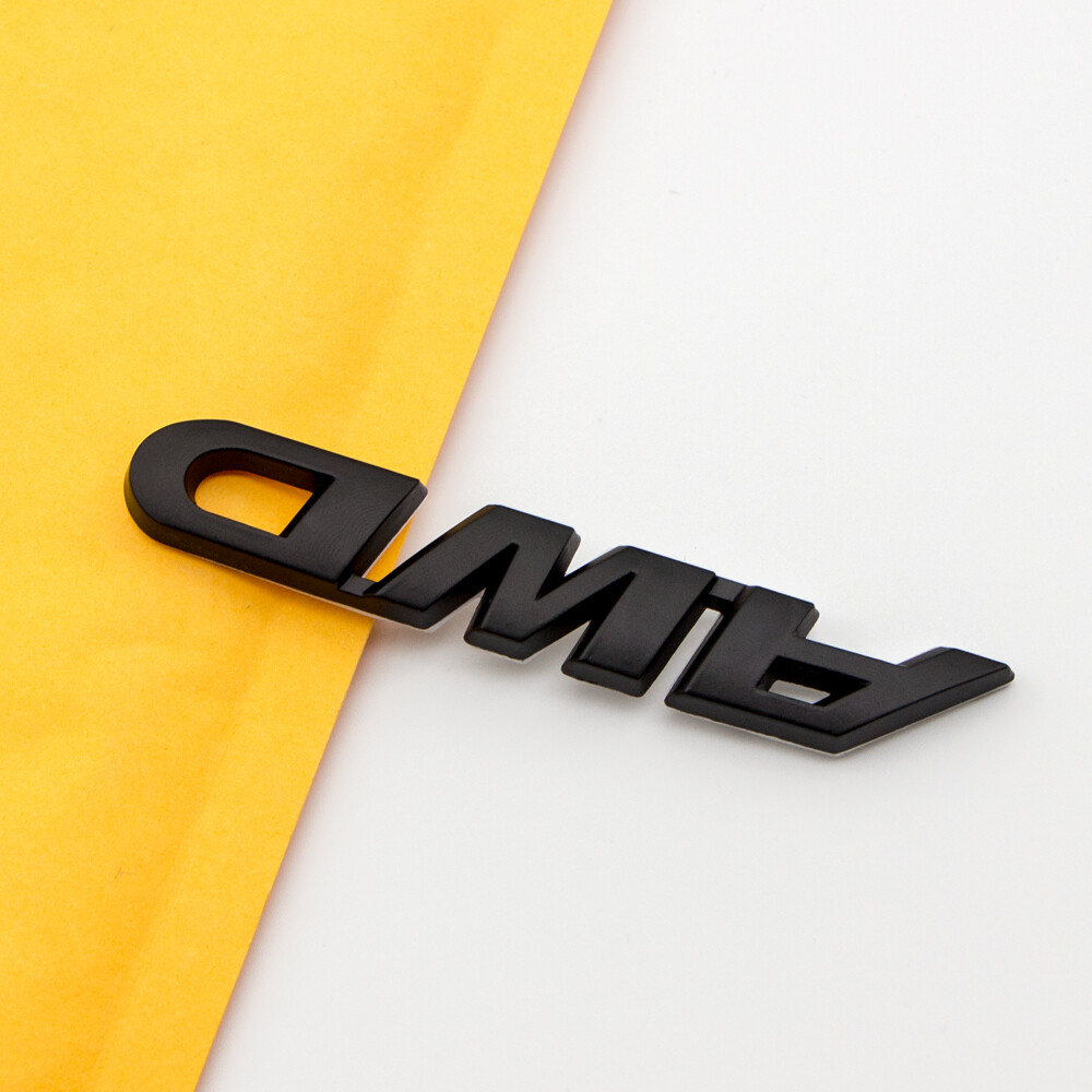 3Pcs Matte Black Metel Small AWD Emblem Off Road 4WD Logo All Wheel ...