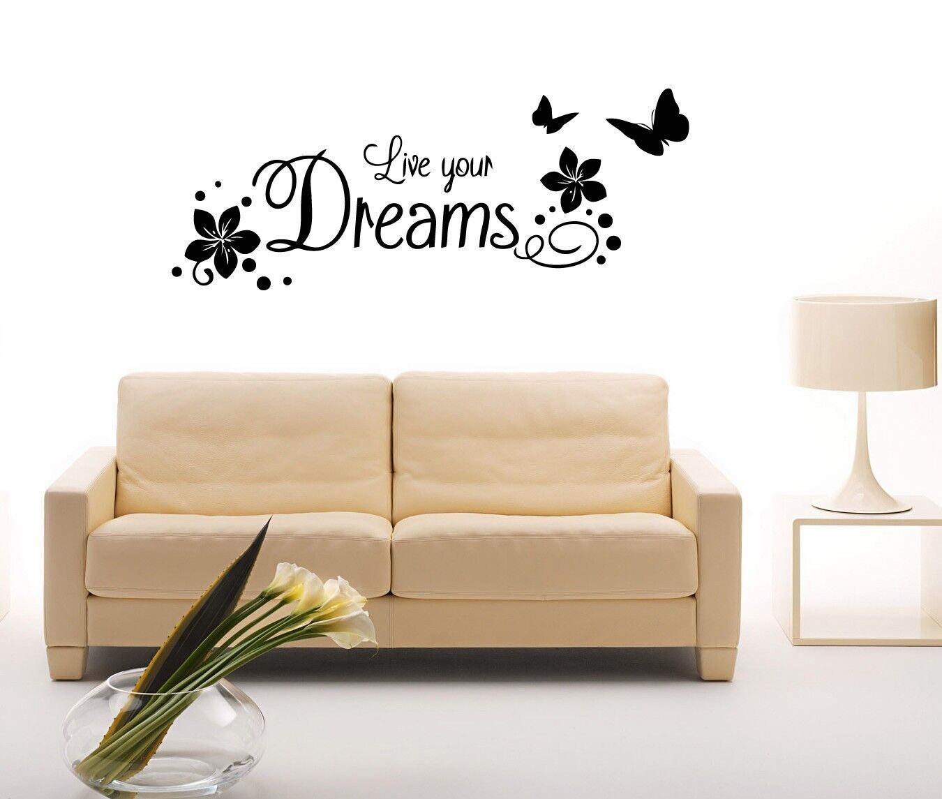 Wall Stickers Vinyl Decal Quote Live Your Dreams Home Decor ig1417 | eBay