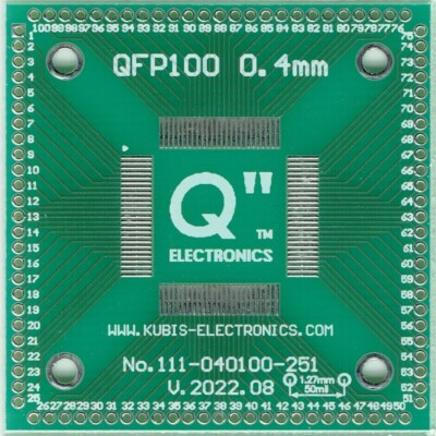 QFP100, LQFP100, TQFP100 0.40mm à 4 x IDC1x25 (1.27mm éping. raster ...