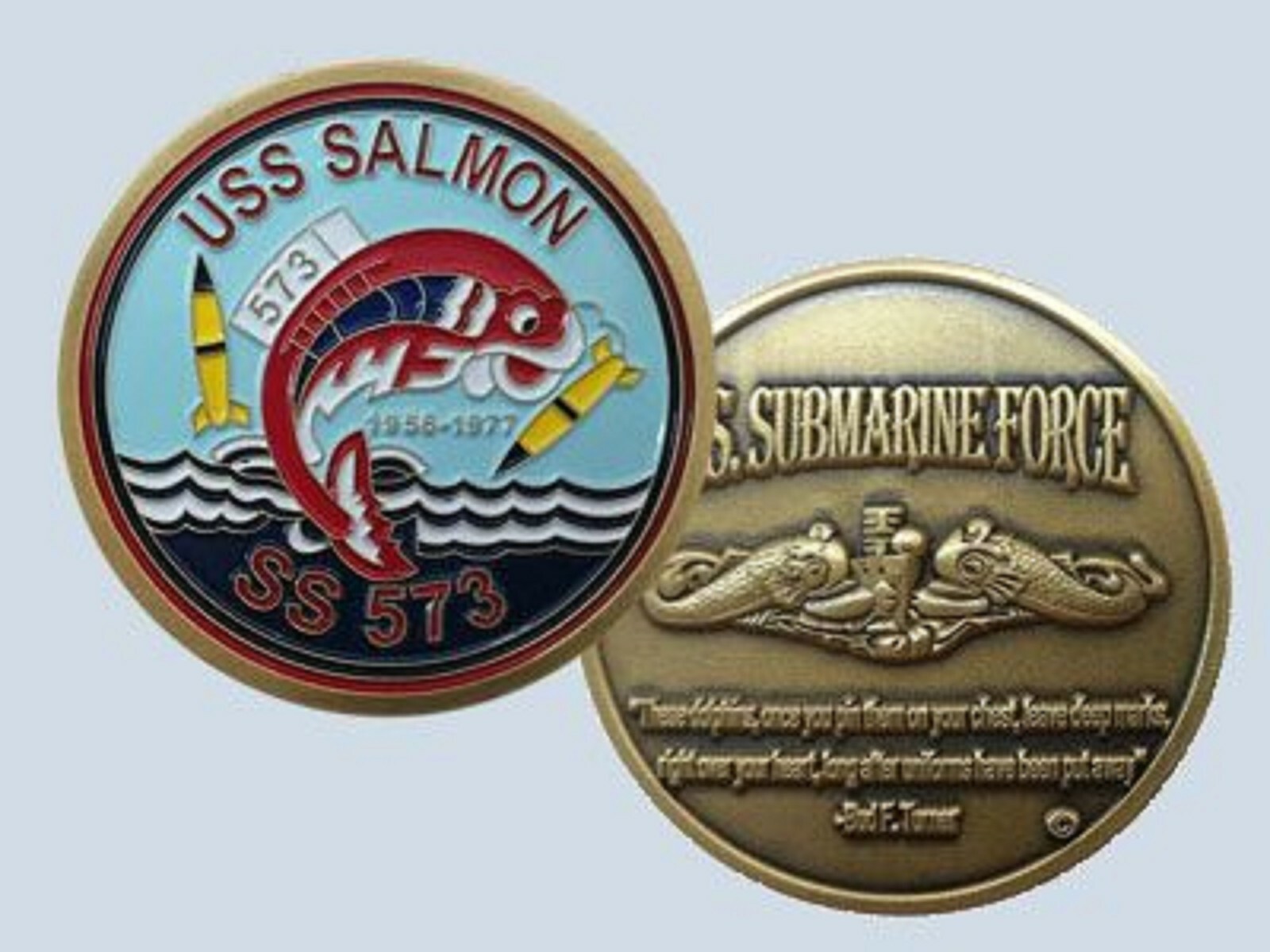 NAVY USS SALMON SS-573 SUBMARINE CHALLENGE COIN | eBay