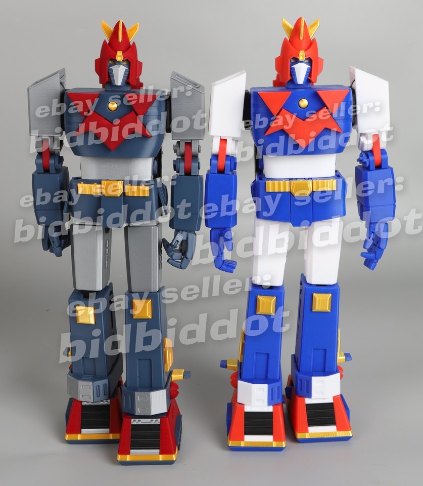 Custom Voltes V DX 14" 3D Print jumbo Figure SRW Super Robot poseable ...