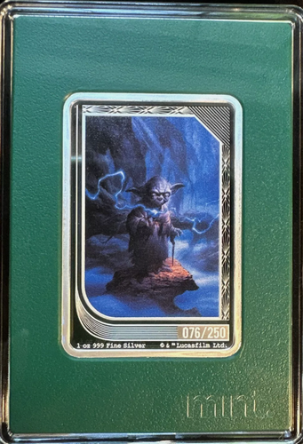 2023 - Star Wars YODA mint Trading .999 Fine Silver Coins #76/250 IN ...