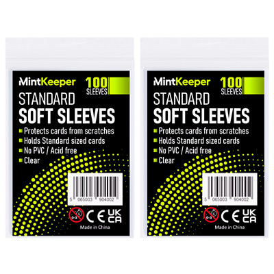 MintKeeper Soft Sleeves Standard Penny Trading Card Sleeves Pokemon ...