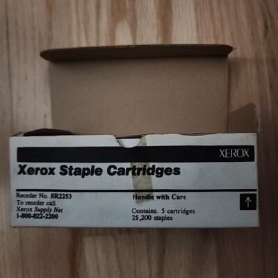 NEW Xerox 8R2253 Staple Cartridge Box (5) 25,200 Staples | eBay