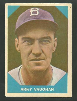 1960 Fleer Baseball Greats #11 Arky Vaughan Baseball Card Pirates ...
