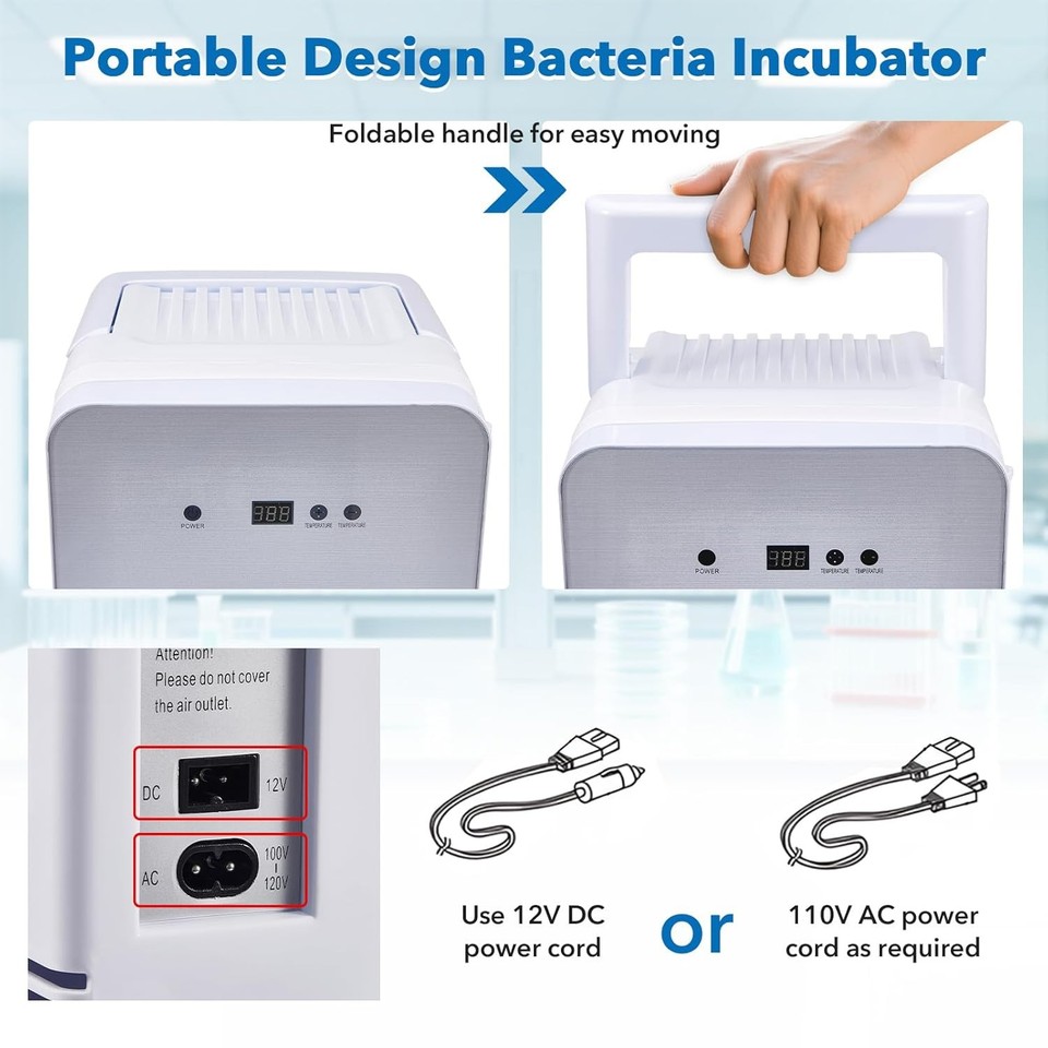 Lab 10L Incubator 35-148℉ Bacteria Incubator Thermostatic Cabinet ...