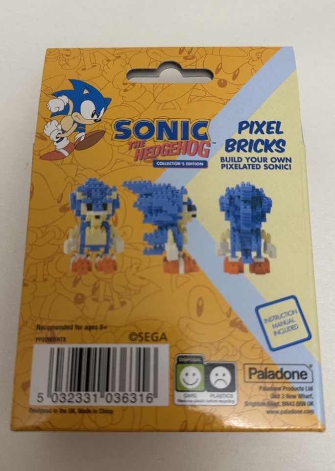PIXEL BRICKS Sonic The Hedgehog Collector’s SEGA Paladone free U.S ...