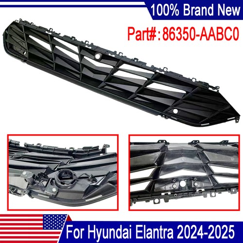 86350-AABC0 Front Grille W/Sensor Hole Camera Hole For Hyundai Elantra ...