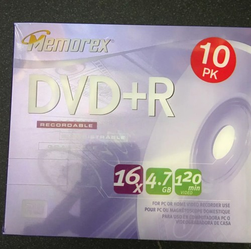 Memorex DVD-R 10PK 16X 4.7 GB 120 Min NEW Factory Sealed with Cases | eBay