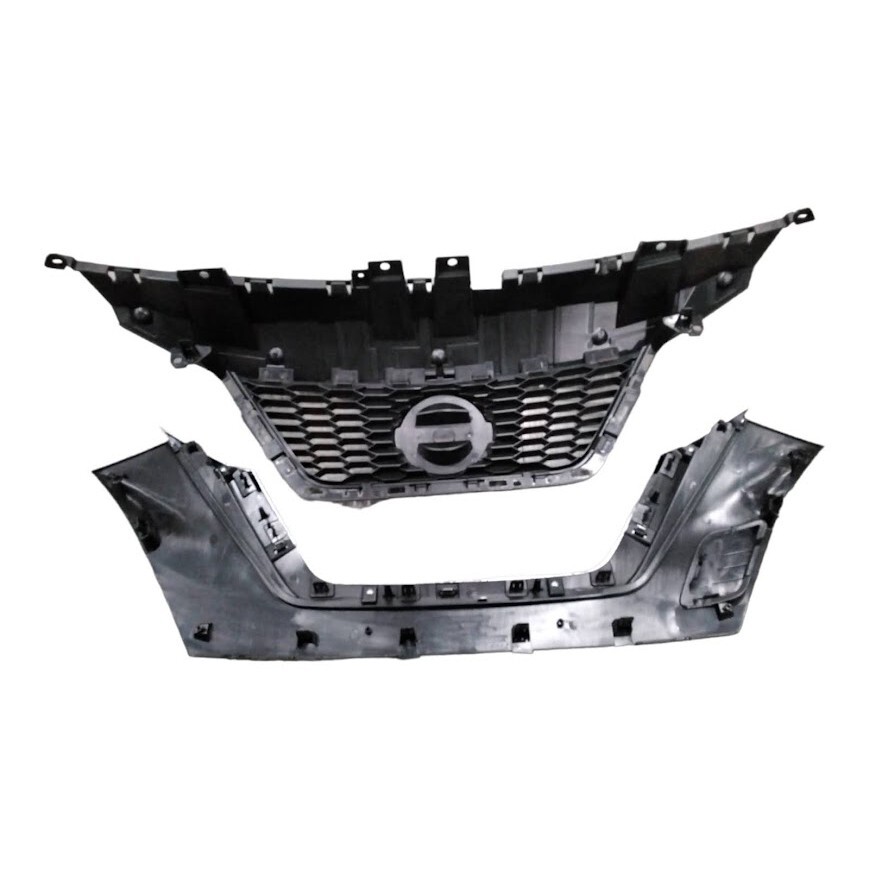 For 2020-2023 Nissan Versa Upper Grille and Lower Grille with Chrome ...