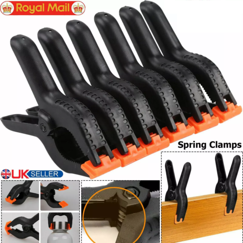 4 X Large Plastic Spring Clamps Market Stall Tarpaulin Cover Clips ...