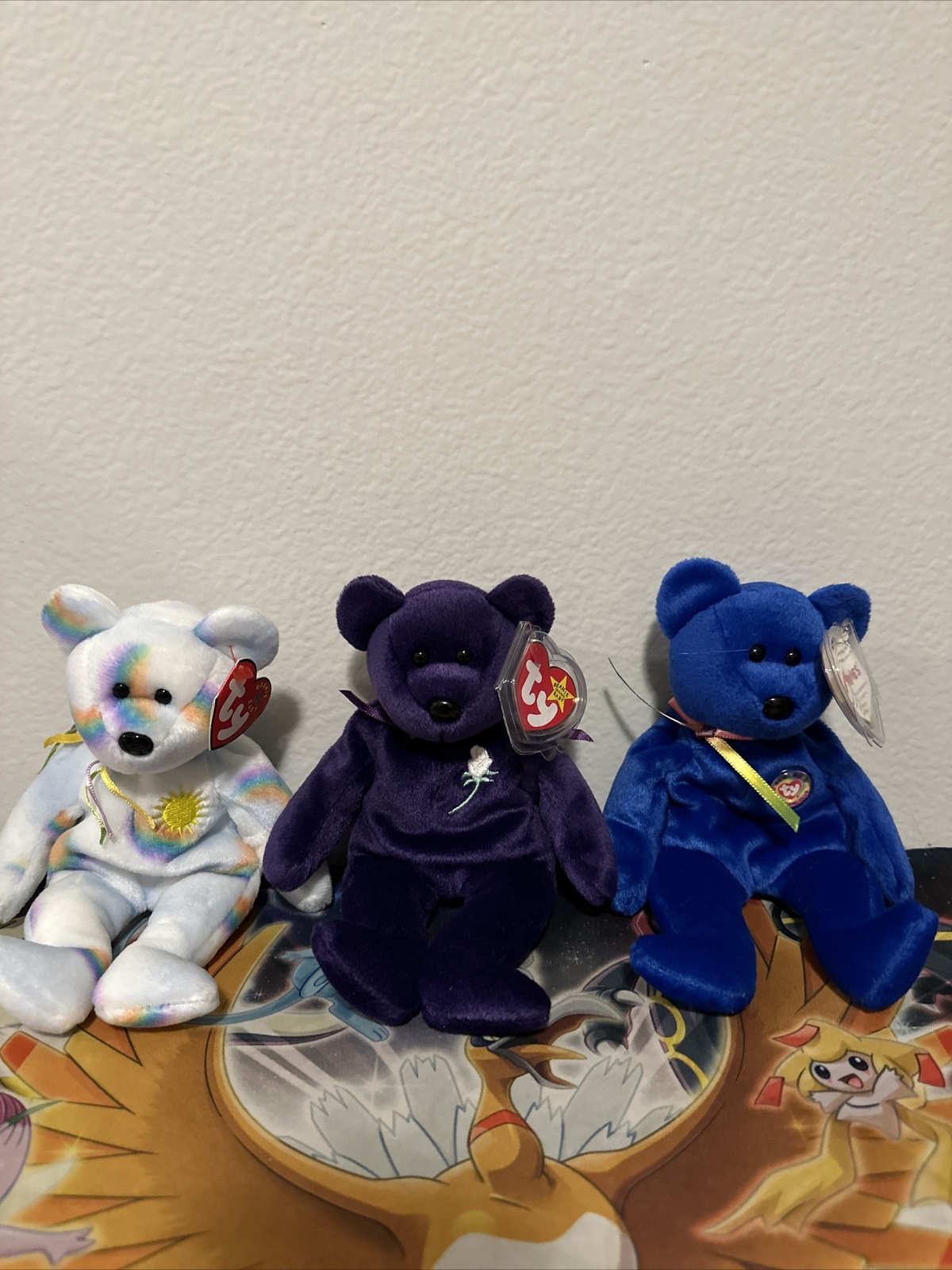 Ty Beanie Baby Lot of 17 Rares Princess Dearest Eggs II Clubby Cherry ...