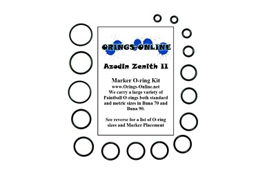 Azodin Zenith II Paintball Marker O-ring Oring Kit x 4 rebuilds / kits ...