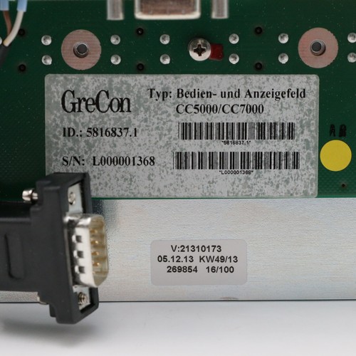 GreCon CC 5000/ CC 7000 Bedien- und Anzeigefeld/ Funkmeldezentrale ...