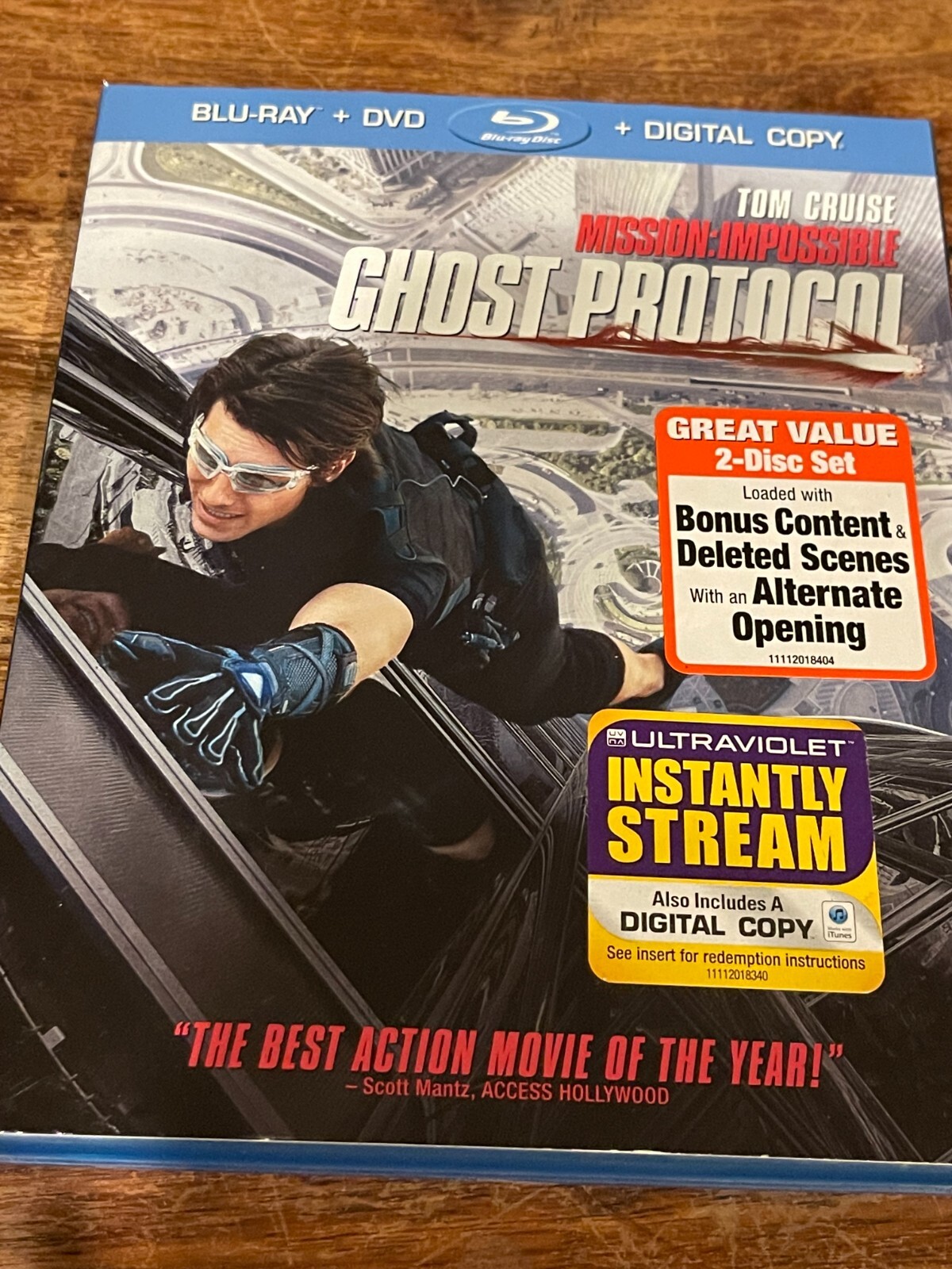 Mission Impossible Ghost Protocol 2 Disc Blu-ray + DVD bonus content ...