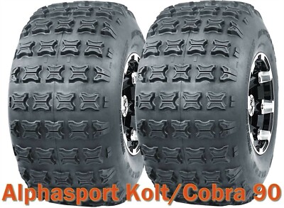 Set 2 WANDA 18x9.5-8 18x9.5x8 ATV Tire Set Fit Alphasport Kolt/Cobra 90 ...