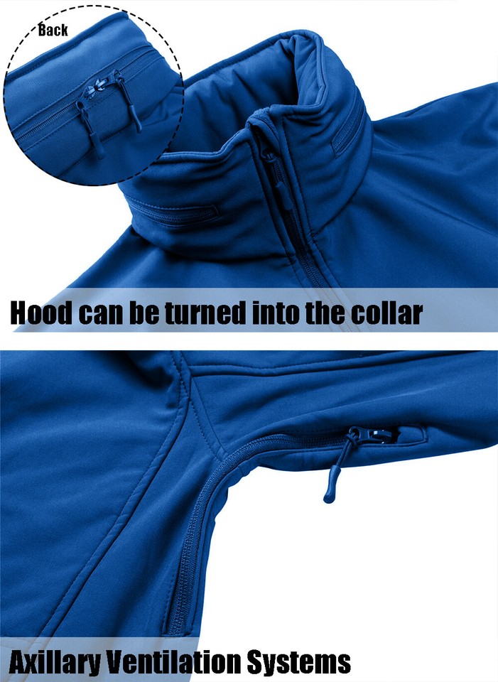 Mens Outdoor Hiking Training Jacket Winter Softshell Work Coat Fall ...