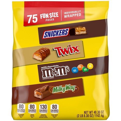 SNICKERS, M&M'S Milk Chocolate, MILKY WAY & TWIX Fun Size Chocolate ...