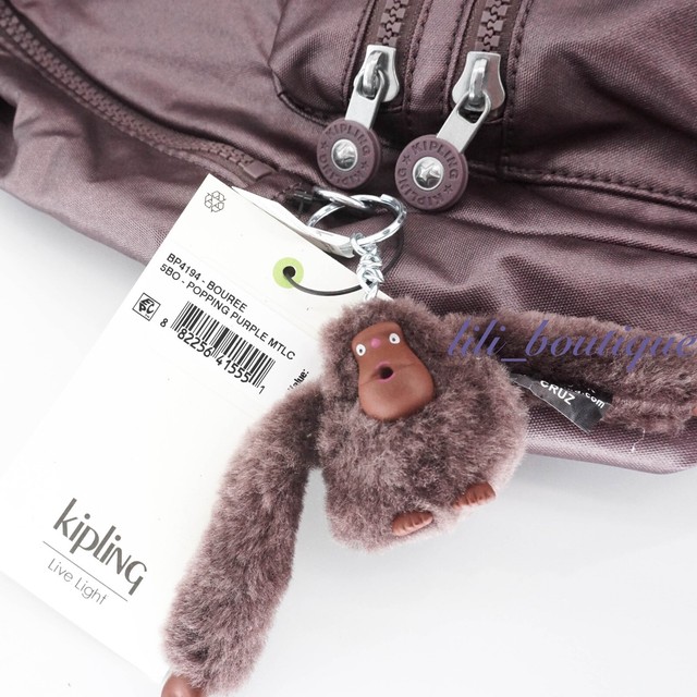 Kipling Bp4194 Bouree Backpack School Bag Nylon Popping Purple Metallic ...