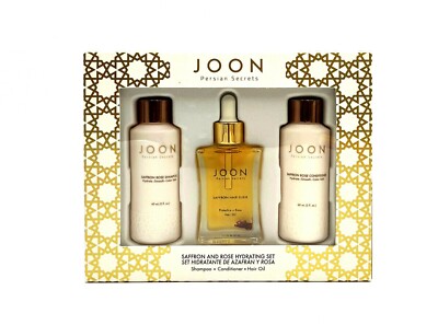 Joon Secrets Saffron & Rose Hydrating Set(Shampoo/Conditioner/Hair Oil ...