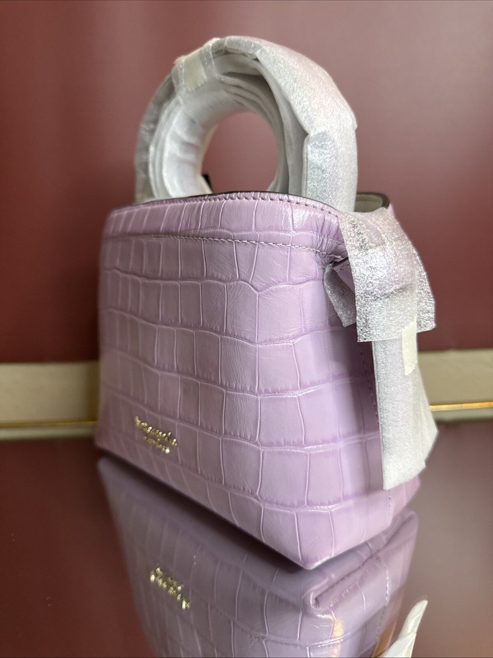 Kate Spade Knot Croc Embossed Mini Crossbody Violet | eBay