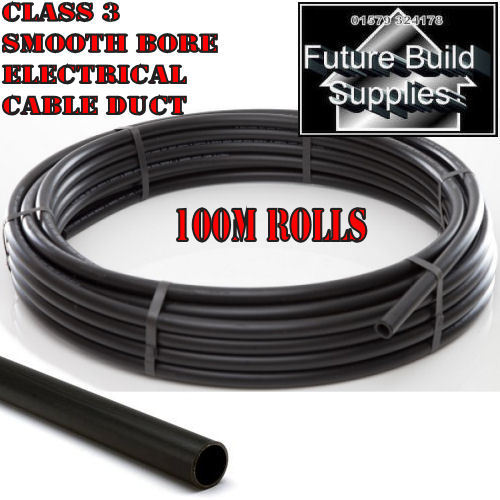 Electric Cable Duct Ducting 32mm or 38mm ID x 100m Smooth Bore Coil ...