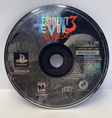 Resident Evil 3: Nemesis (PlayStation 1, 1999, PS1) Game Disc Only ...