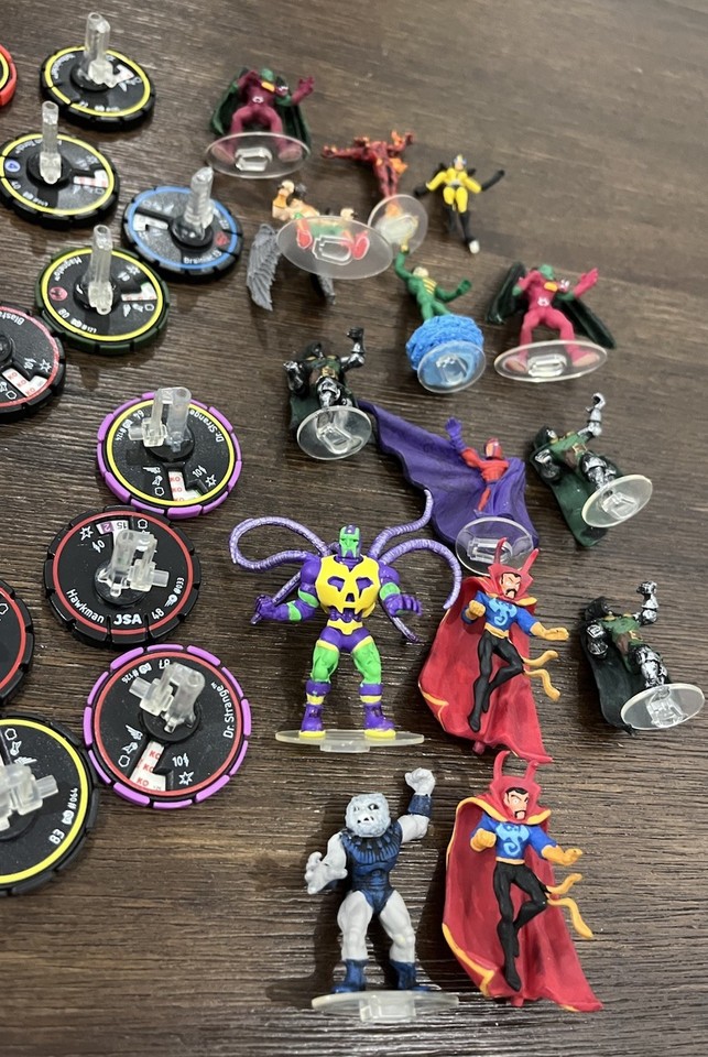 Wizkids 85+ pc Lot DC Comics Marvel Characters Miniature Figures Game ...