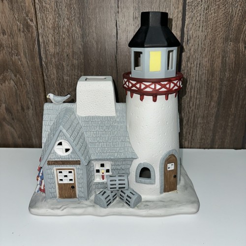 PartyLite Stoney Harbor Lighthouse P0383 Tealight Votive Candle Holder ...