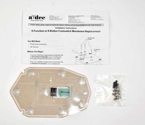 A-dec Adec Dental Chair Foot Control Foot Switch Membrane - OEM 61.3048 ...