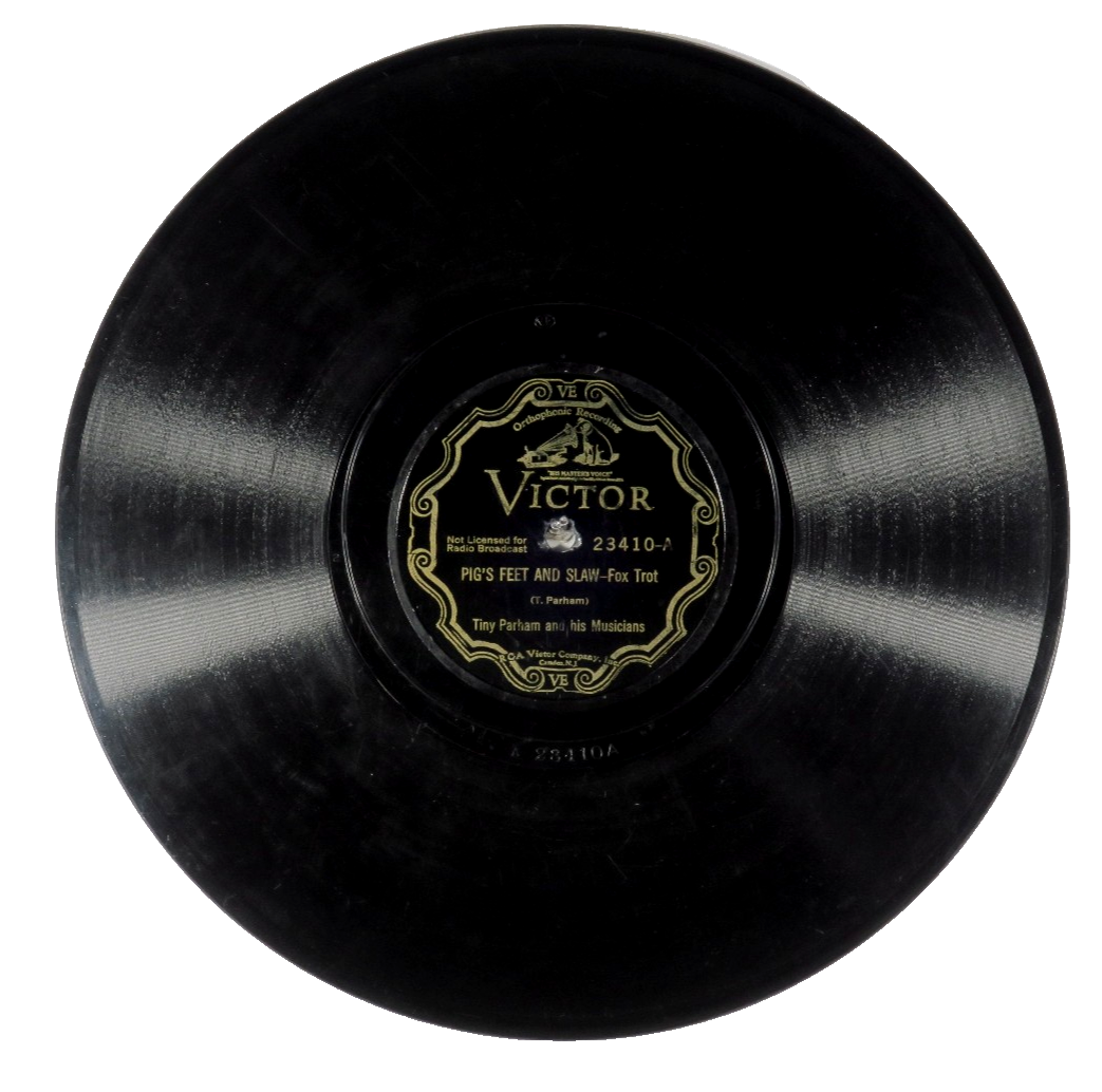 78 RPM -- Tiny Parham & His Musicians, Victor 23410 "Pigs Feet & Slaw ...