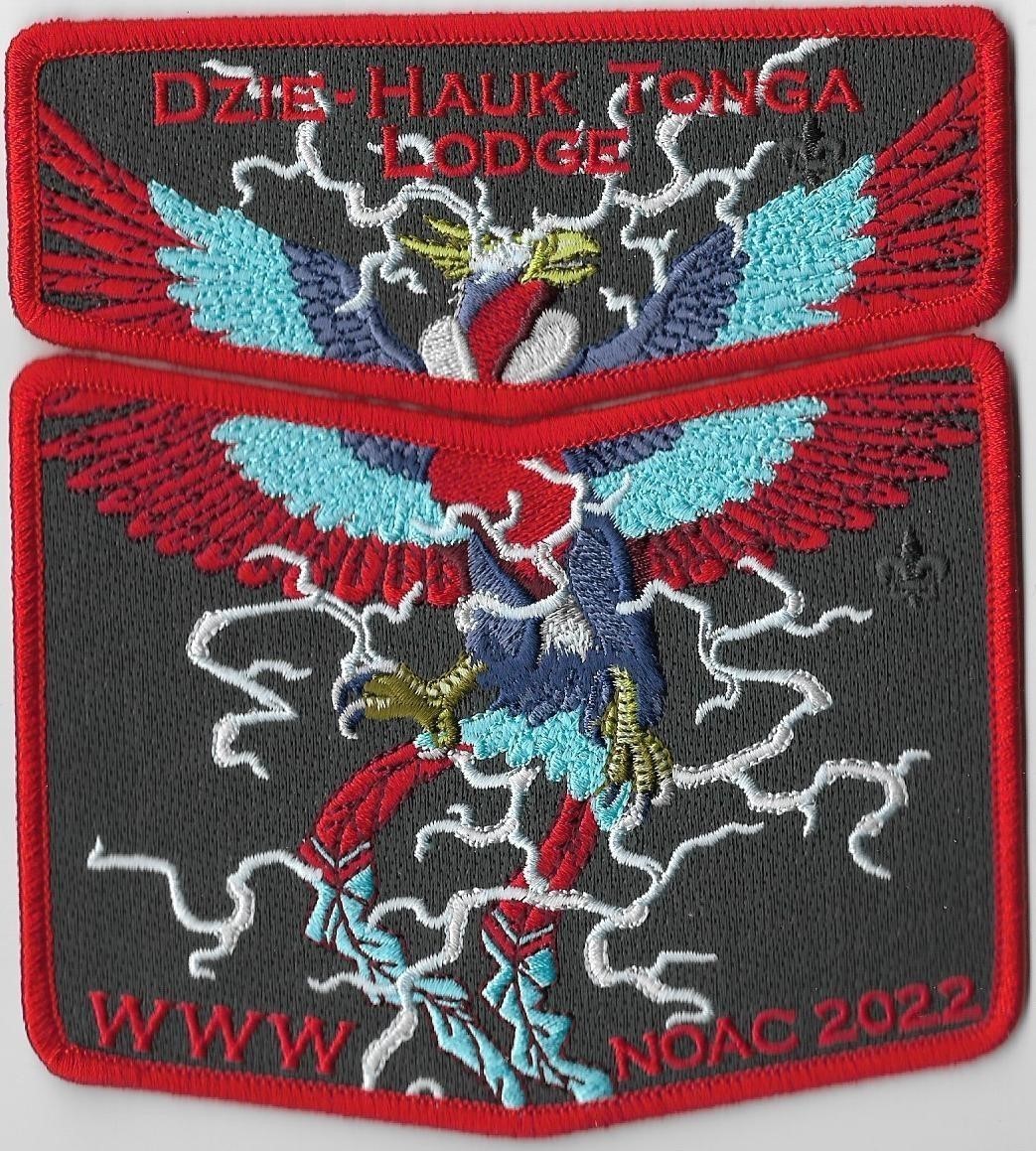 Lodge 429 Dzie-Hauk Tonga 2022 NOAC 2-piece OA flap set (Red) | eBay