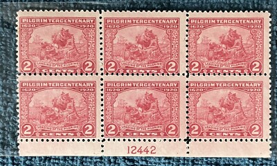 Scott #549, 2c Pilgrim Tercentenary, Bottom #12442, F+ MNH, SCV$135 (R1 ...