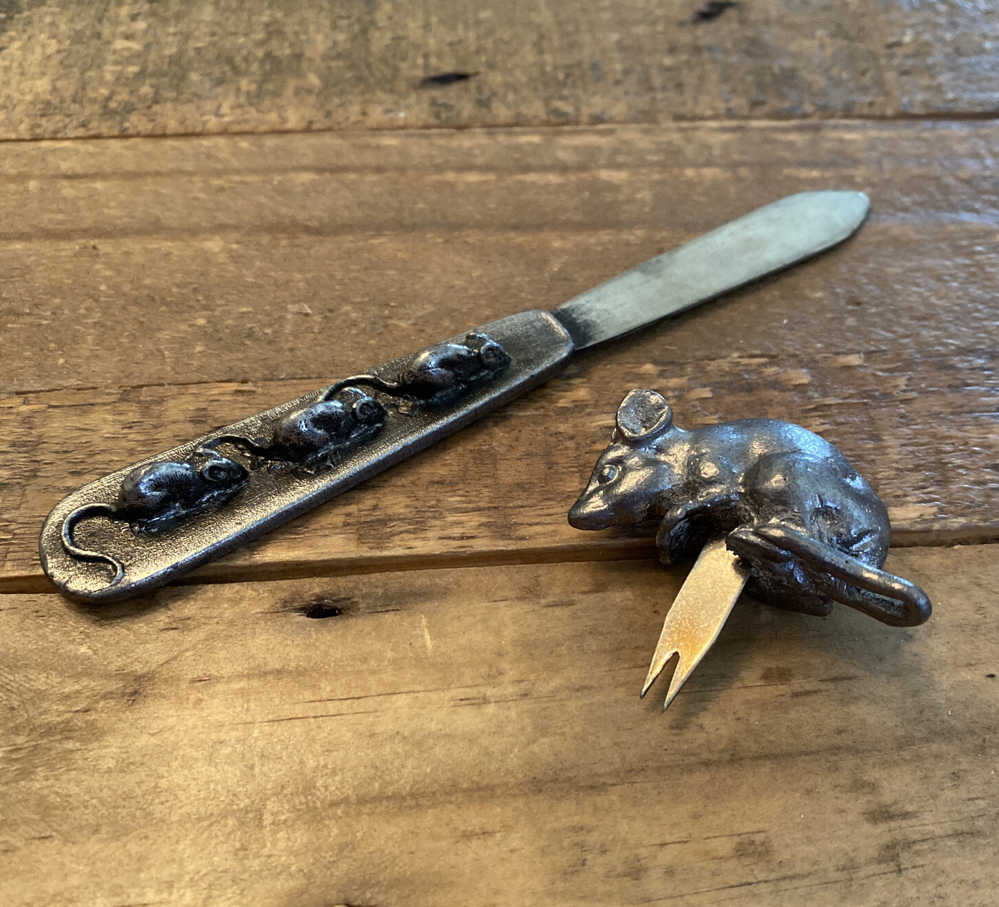 Vintage 1977 Designs by Metzke, INC Pewter 3 Blind Mice Cheese Set | eBay