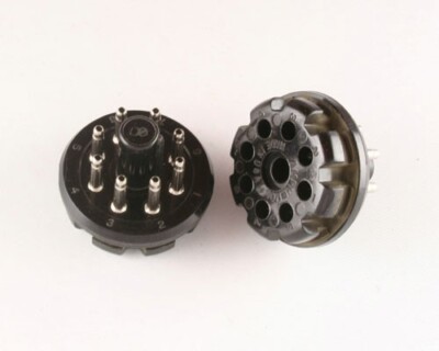 2pcs Wire Pro 86CP8 Amphenol 8 Pin Octal Style Plug Black Phenolic ...