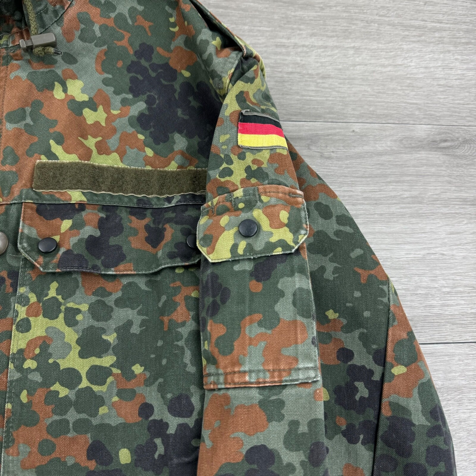 Vintage German Army Parka 90s Original Military Jacket Combat Flecktarn ...