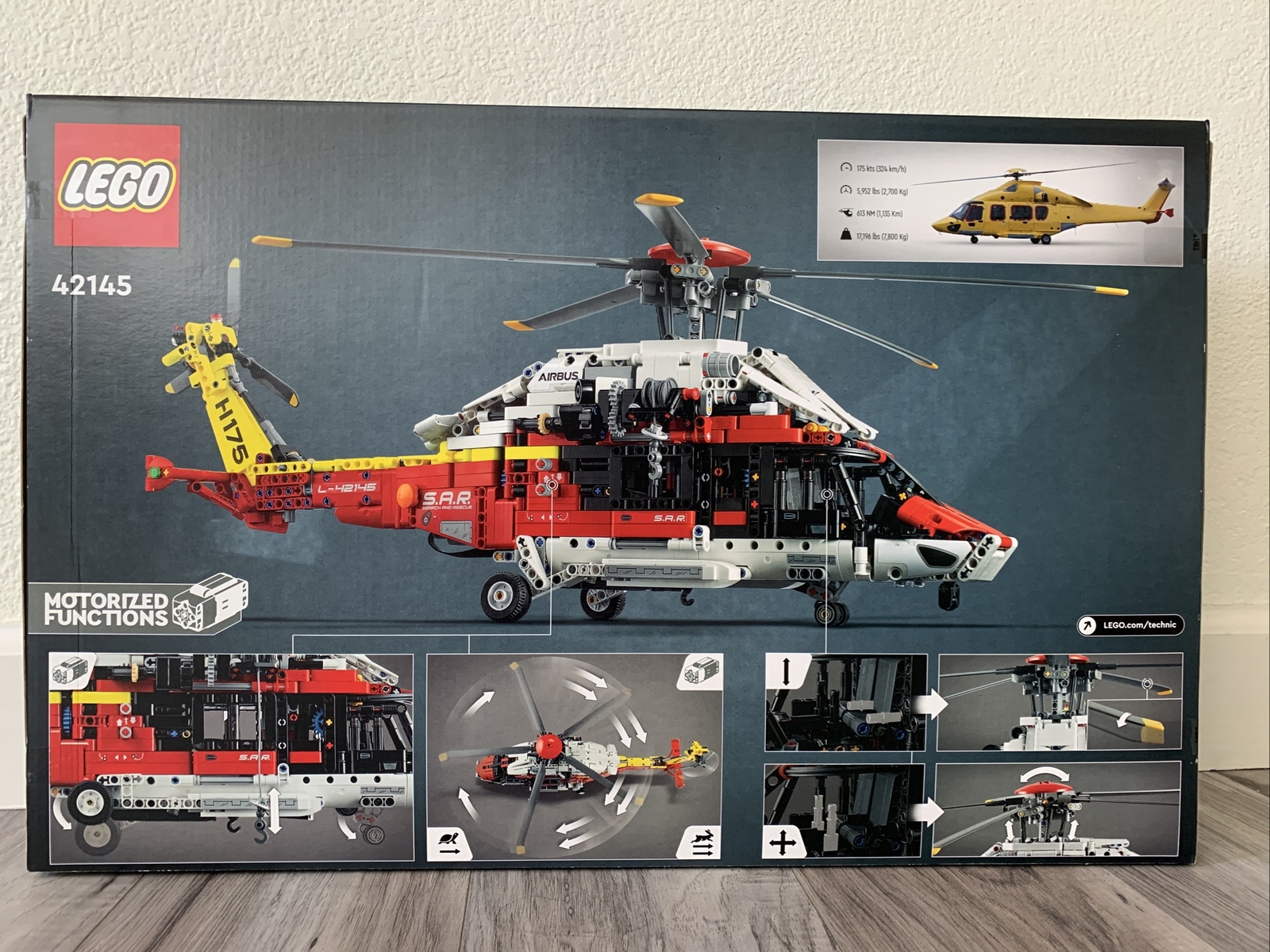 LEGO Technic 42145 Airbus H175 Rescue Helicopter - 2,001 pieces & 100% ...